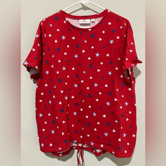 Quacker Factory | Tops | Quacker Factory Americana French Terry Beaded ...